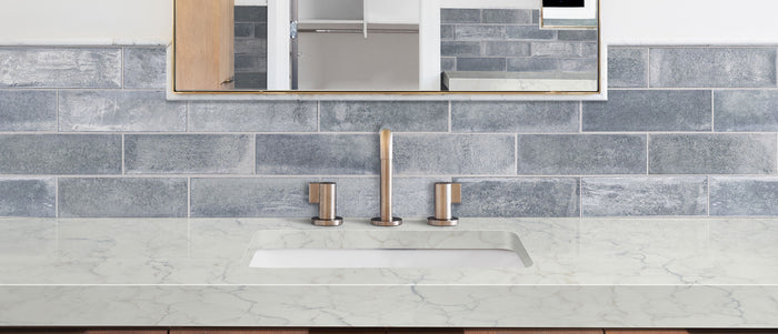 Calacatta Azulean Countertops by MSI Surfaces | Home Craft Studio