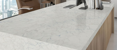 Calacatta Azulean Countertops by MSI Surfaces | Home Craft Studio